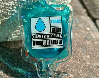 Nursing Student Tears Shaker Badge Reel/ 3D Badge Reel/ Floating Badge ...