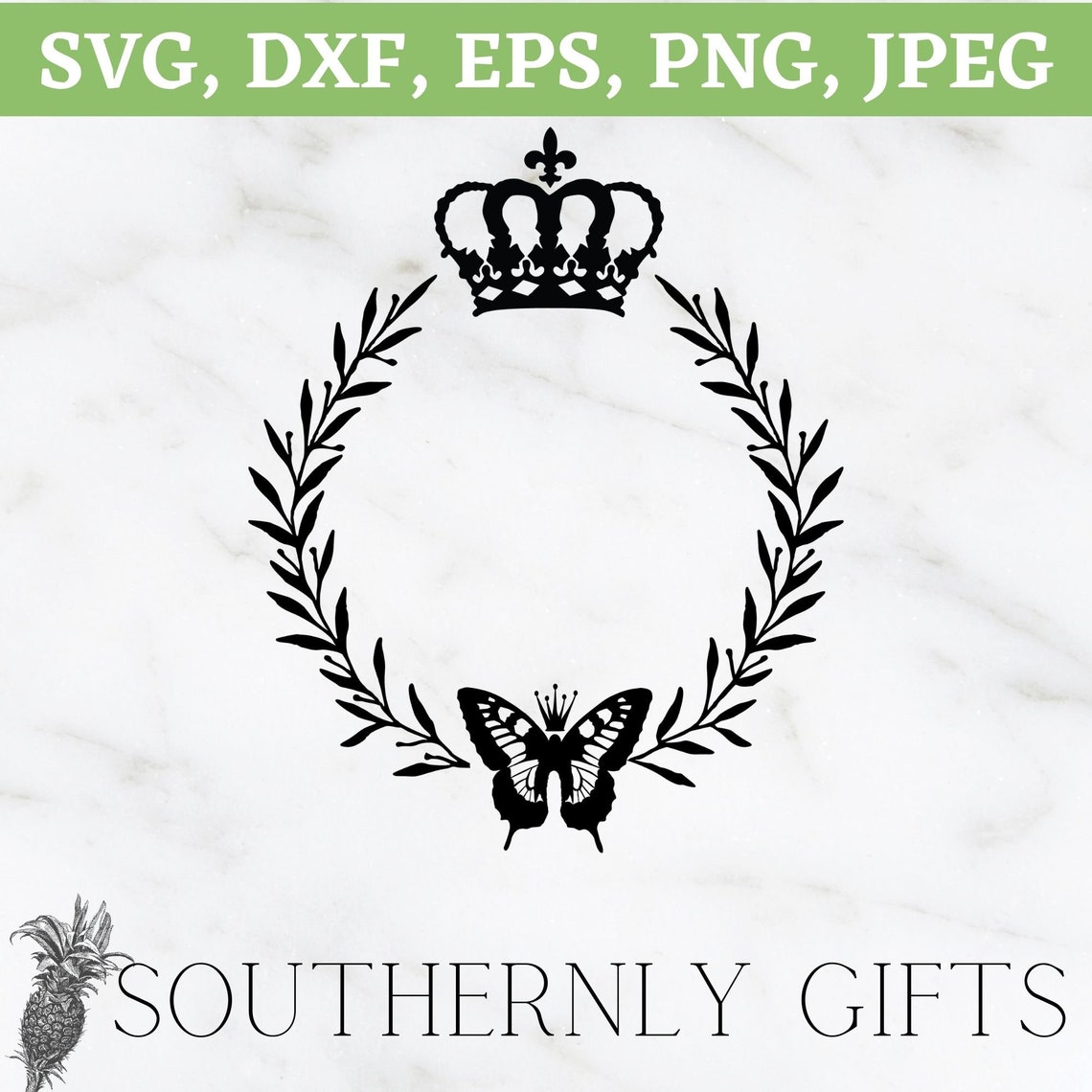 Butterfly SVG Royal Butterfly Crown Butterfly Butterfly - Etsy Denmark