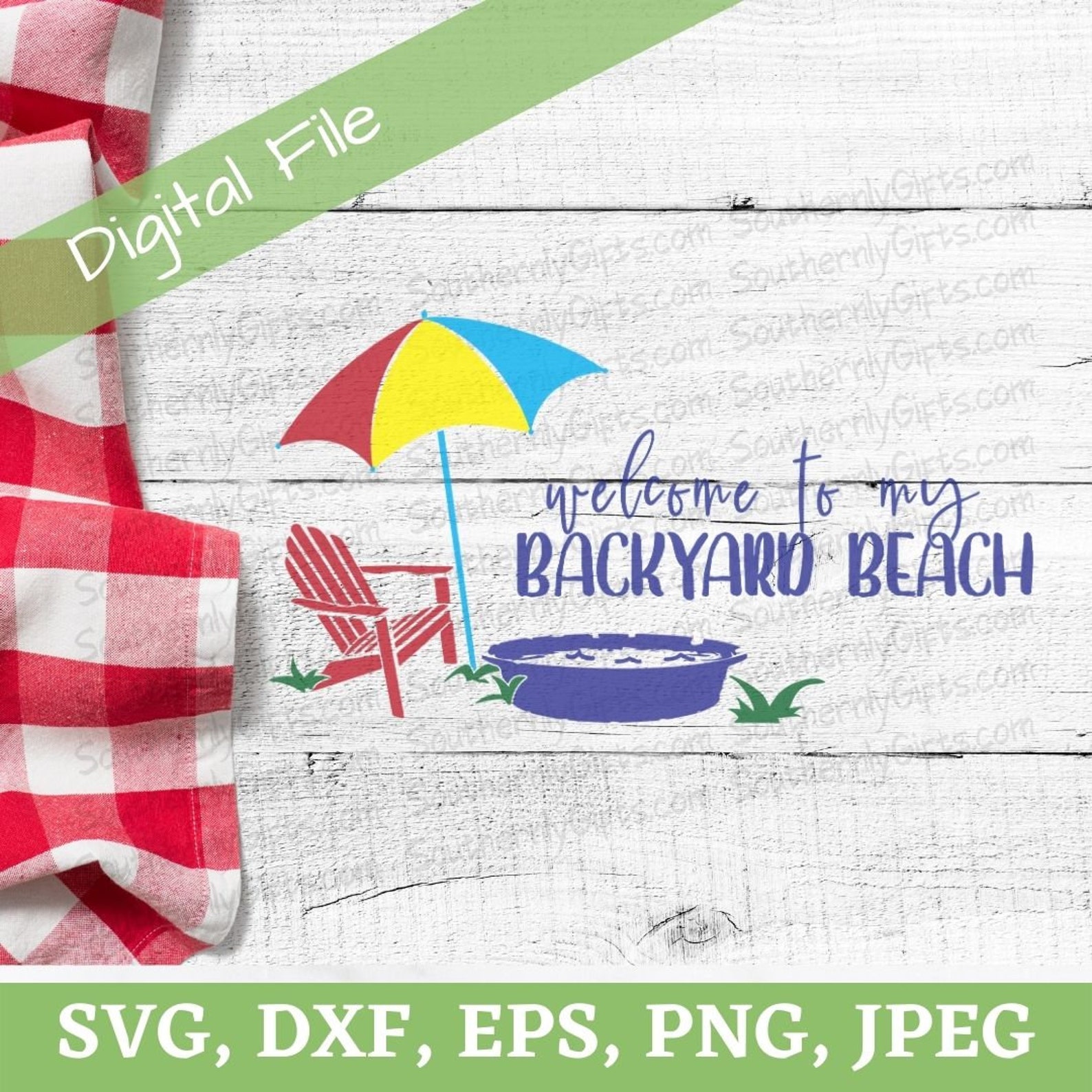 Summer SVG Backyard SVG Backyard Beach SVG Backyard Decor | Etsy
