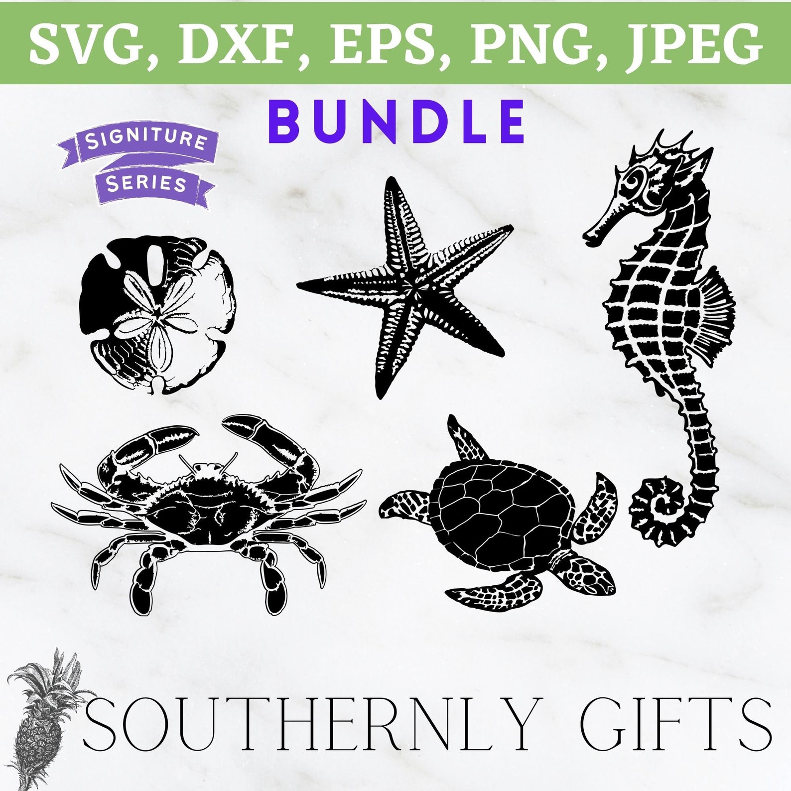 Coastal SVG, Sea Life, Crab SVG, Sea Horse SVG, Sand Dollar Svg ...