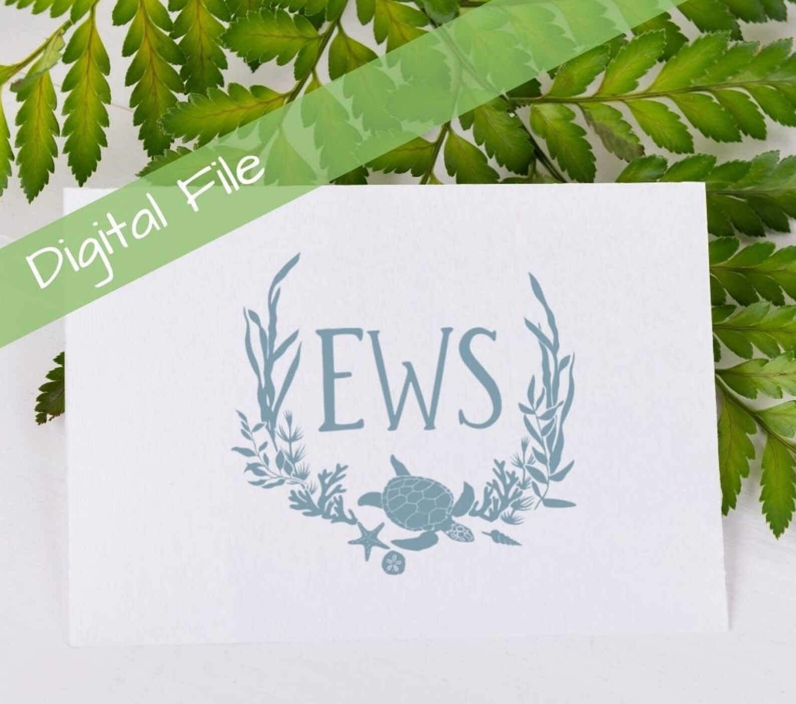 Tropical Monogram Sea Turtle SVG Turtle SVG Turtle - Etsy Canada