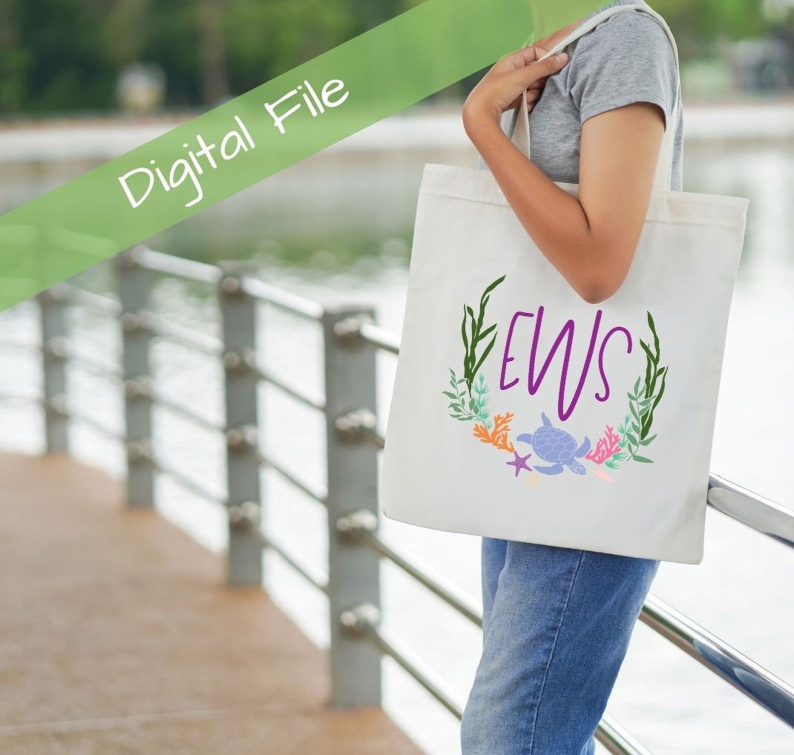 Tropical Monogram Sea Turtle SVG Turtle SVG Turtle - Etsy Canada