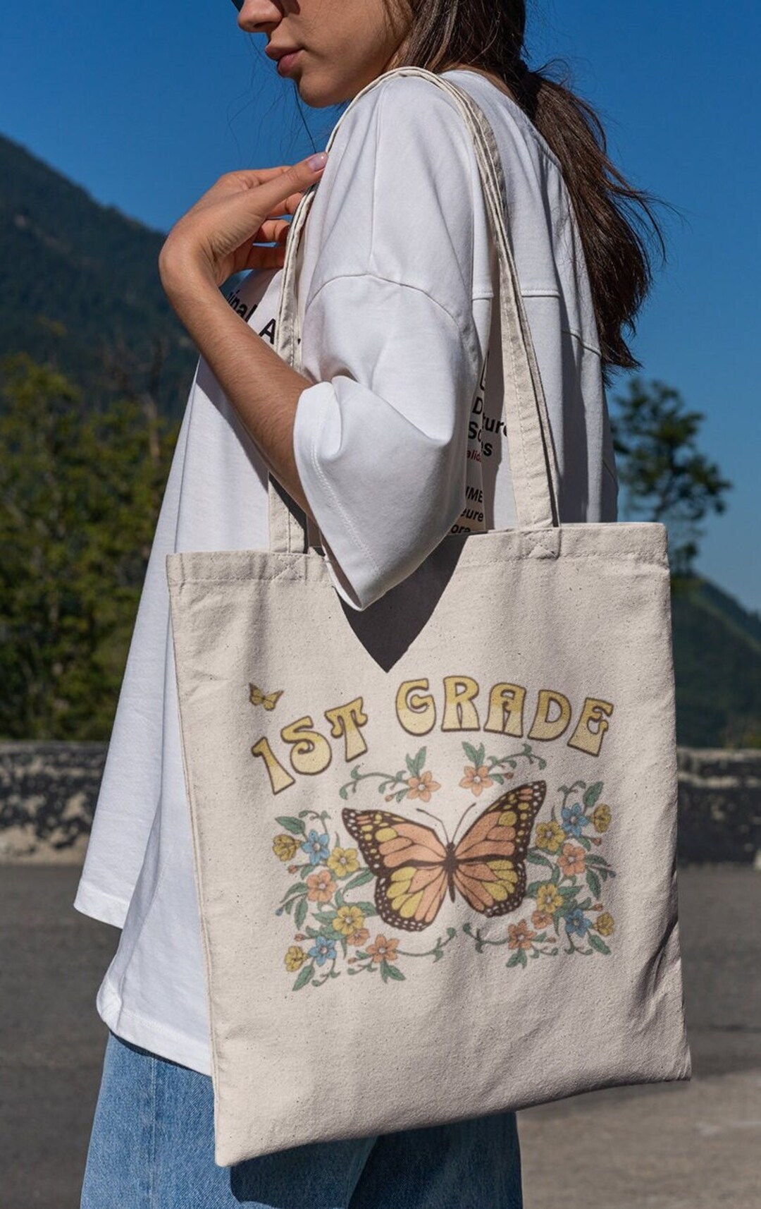 2nd Grade Tote Bag, Second Grade Tote Bag, Teacher Totes, Butterfly ...