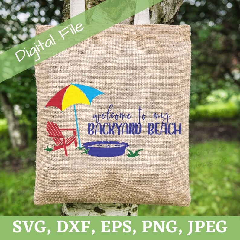 Summer SVG, Backyard SVG, Backyard Beach SVG, Backyard Decor, Outdoor ...