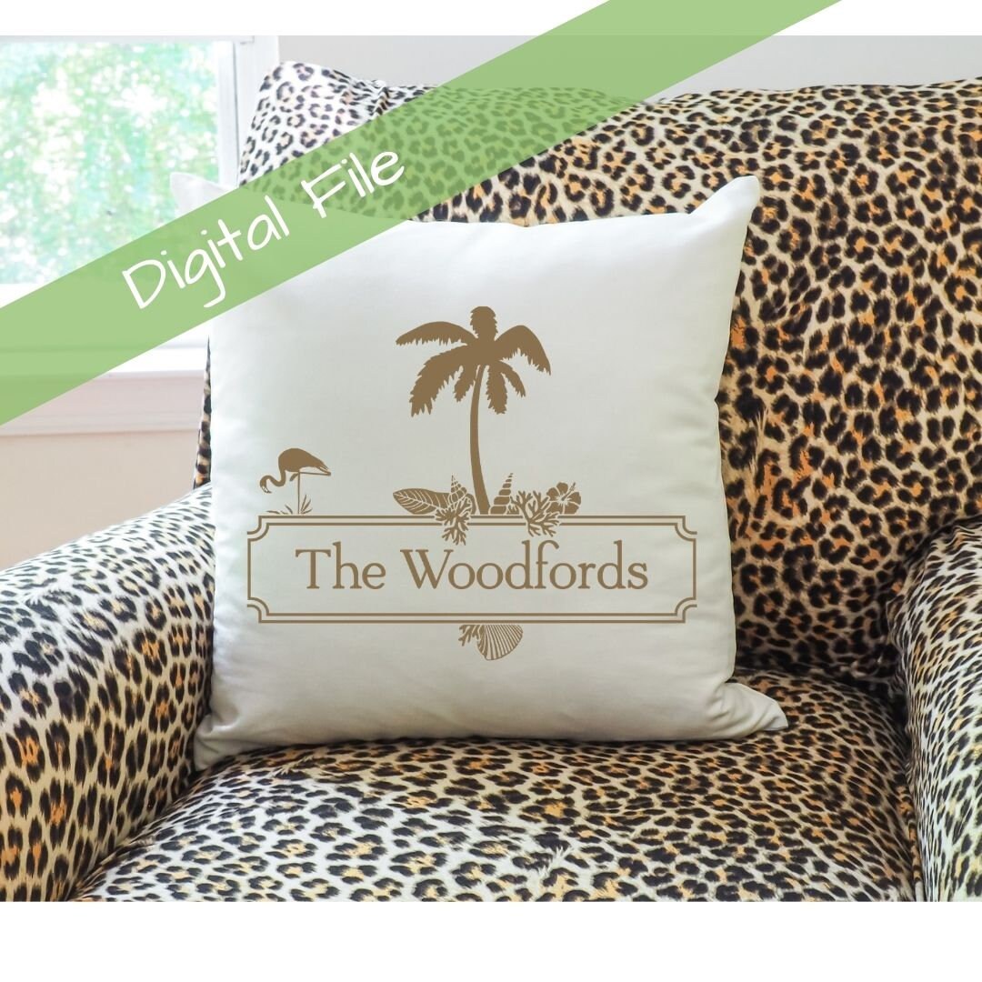 Tropical SVG Tropical Frame Tropical Monogram Personalized - Etsy