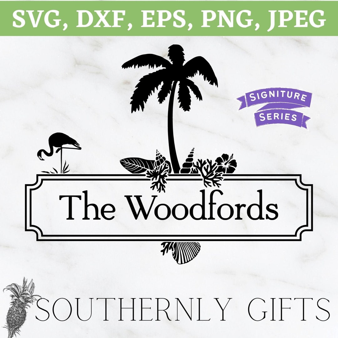 Tropical SVG, Tropical Frame, Tropical Monogram, Personalized Name SVG ...