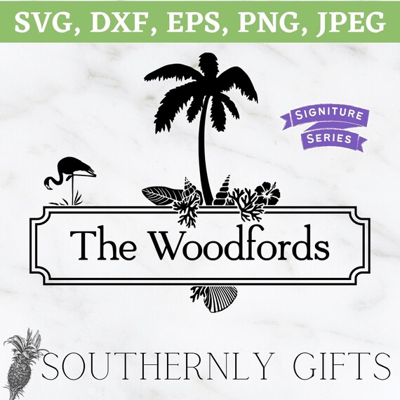 Tropical SVG Tropical Frame Tropical Monogram Personalized - Etsy