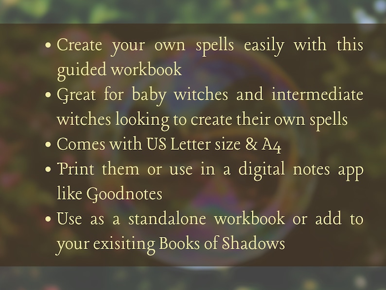 Spell Crafting & Casting Printable Pages Book of Shadows - Etsy