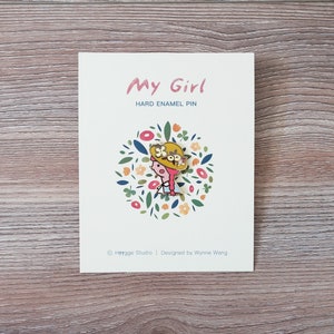 My Girl Hard Enamel Pin-cute Girlish Pins - Etsy