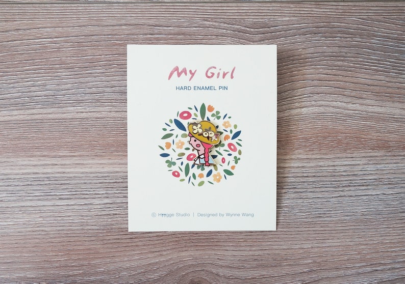My Girl Hard Enamel Pin-cute Girlish Pins - Etsy