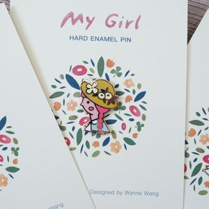 My Girl Hard Enamel Pin-cute Girlish Pins - Etsy