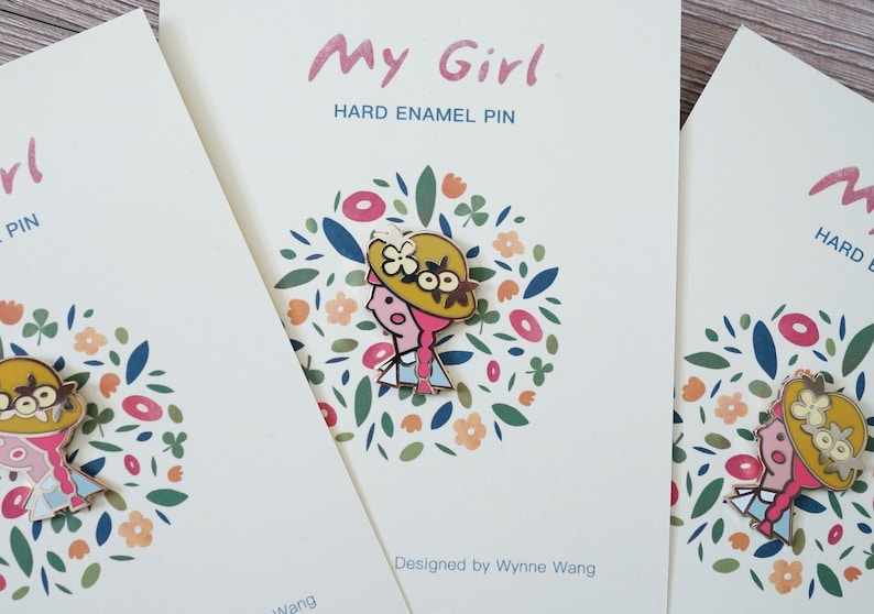 My Girl Hard Enamel Pin-cute Girlish Pins - Etsy