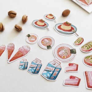 Yummy Food Stickers-watercolor Food Illustration Stickers-planner ...
