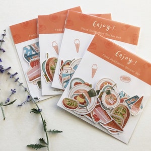 Yummy Food Stickers-watercolor Food Illustration Stickers-planner ...