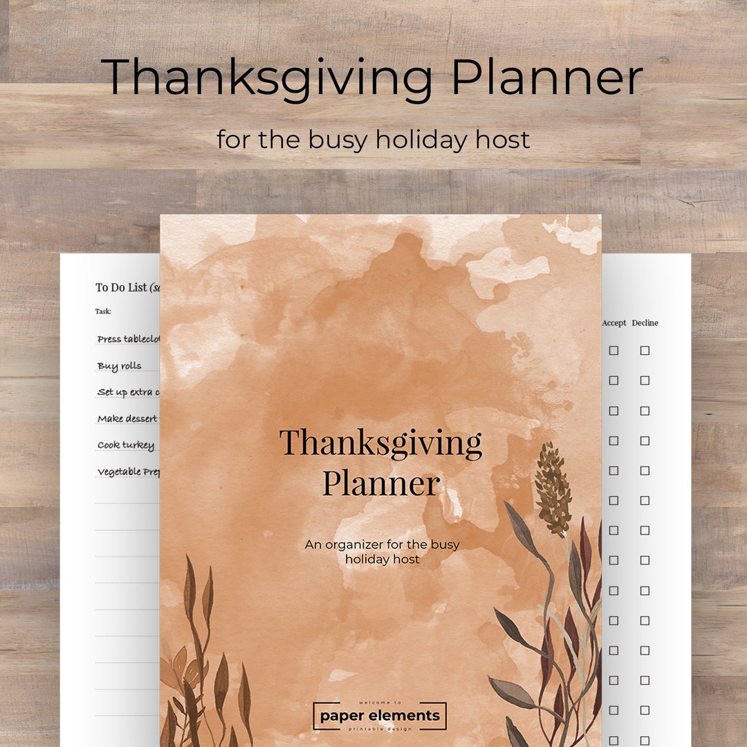 Thanksgiving Planner | A Printable Hosting Organizer - Etsy