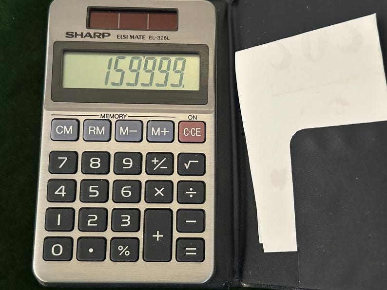 Vintage Sharp EL-326L Solar Calculator With Case - Etsy