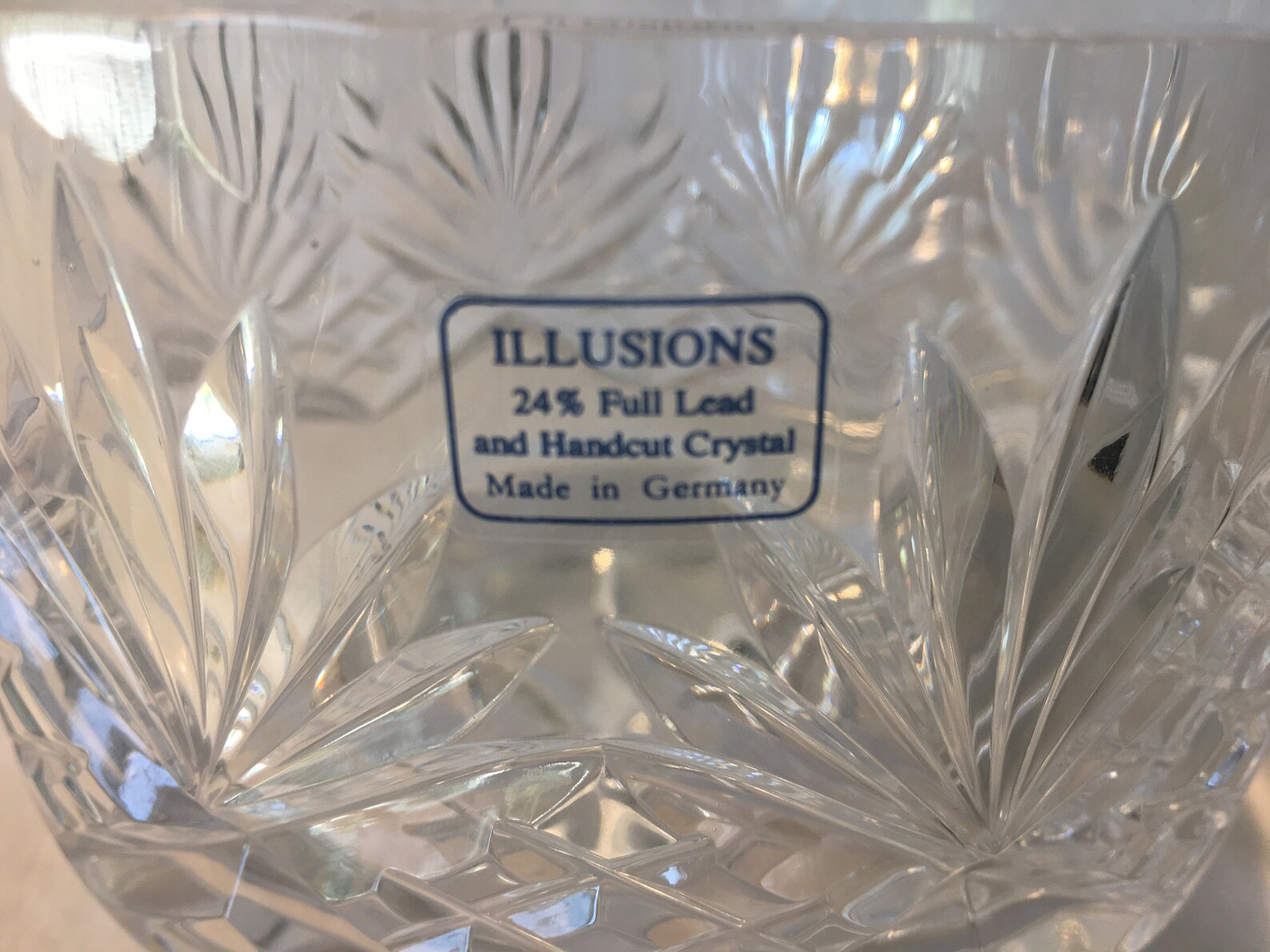 Illusions Hand Cut Crystal Bowl F - 34% Full Lead, Made in Germany ...