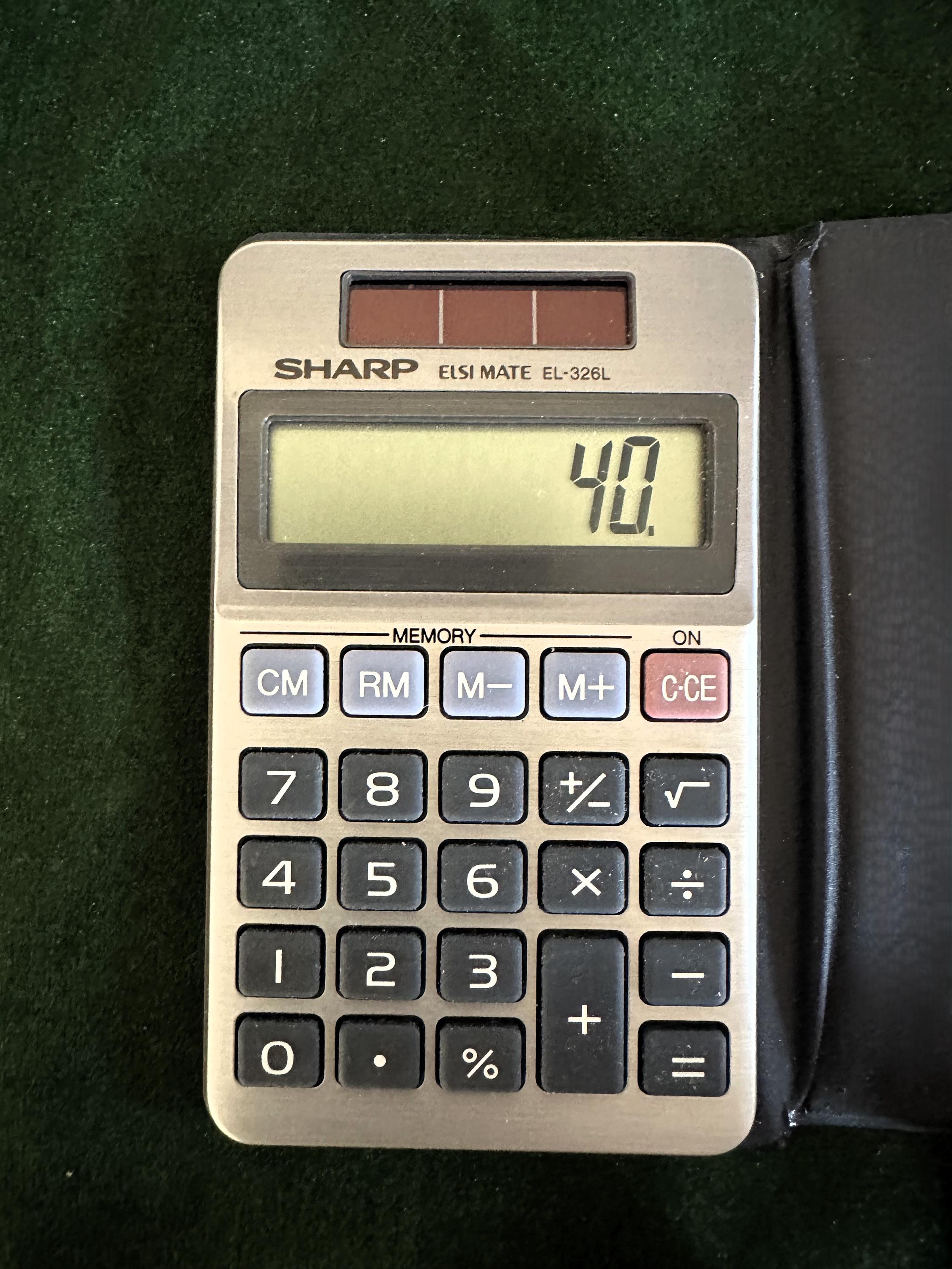 Vintage Sharp EL-326L Solar Calculator With Case - Etsy