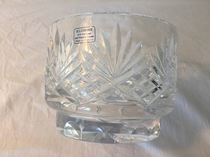 Illusions Hand Cut Crystal Bowl F - 34% Full Lead, Made in Germany ...