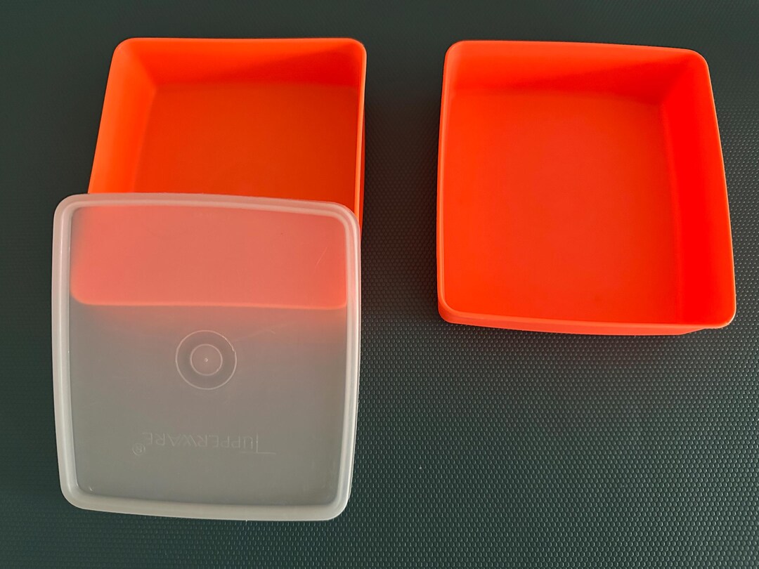 Vintage Tupperware Sandwich Keeper Set: Orange Mid-century Modern Lunch ...