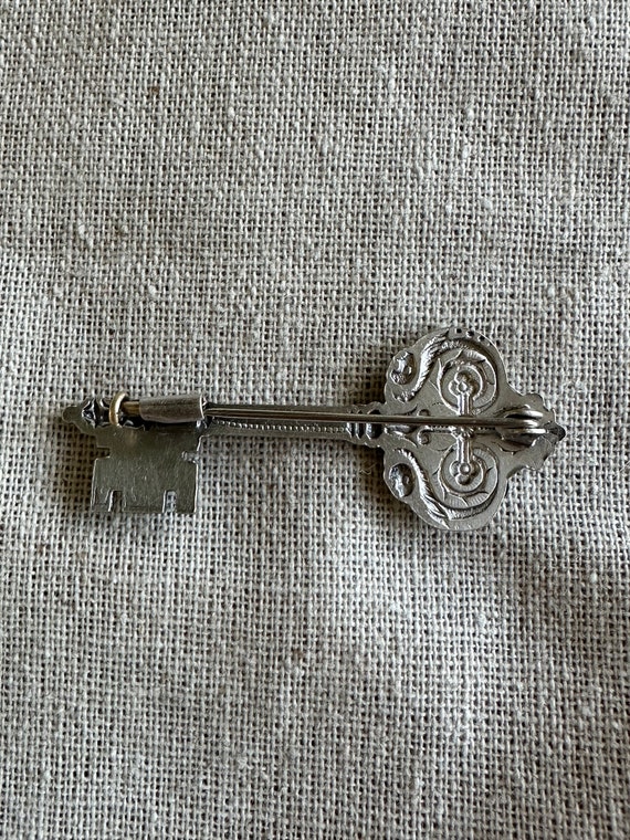 Vintage French Souvenir Key to Eiffel Tower, Brooch p… - Gem