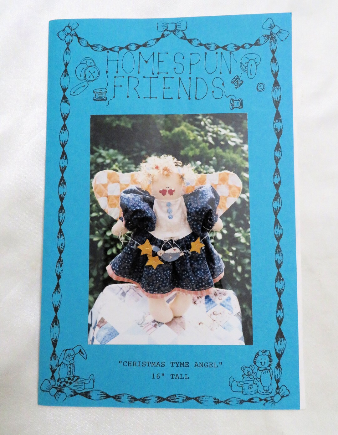 Homespun Friends - Christmas Tyme Angel 16" Tall Primitive Angel Uncut ...