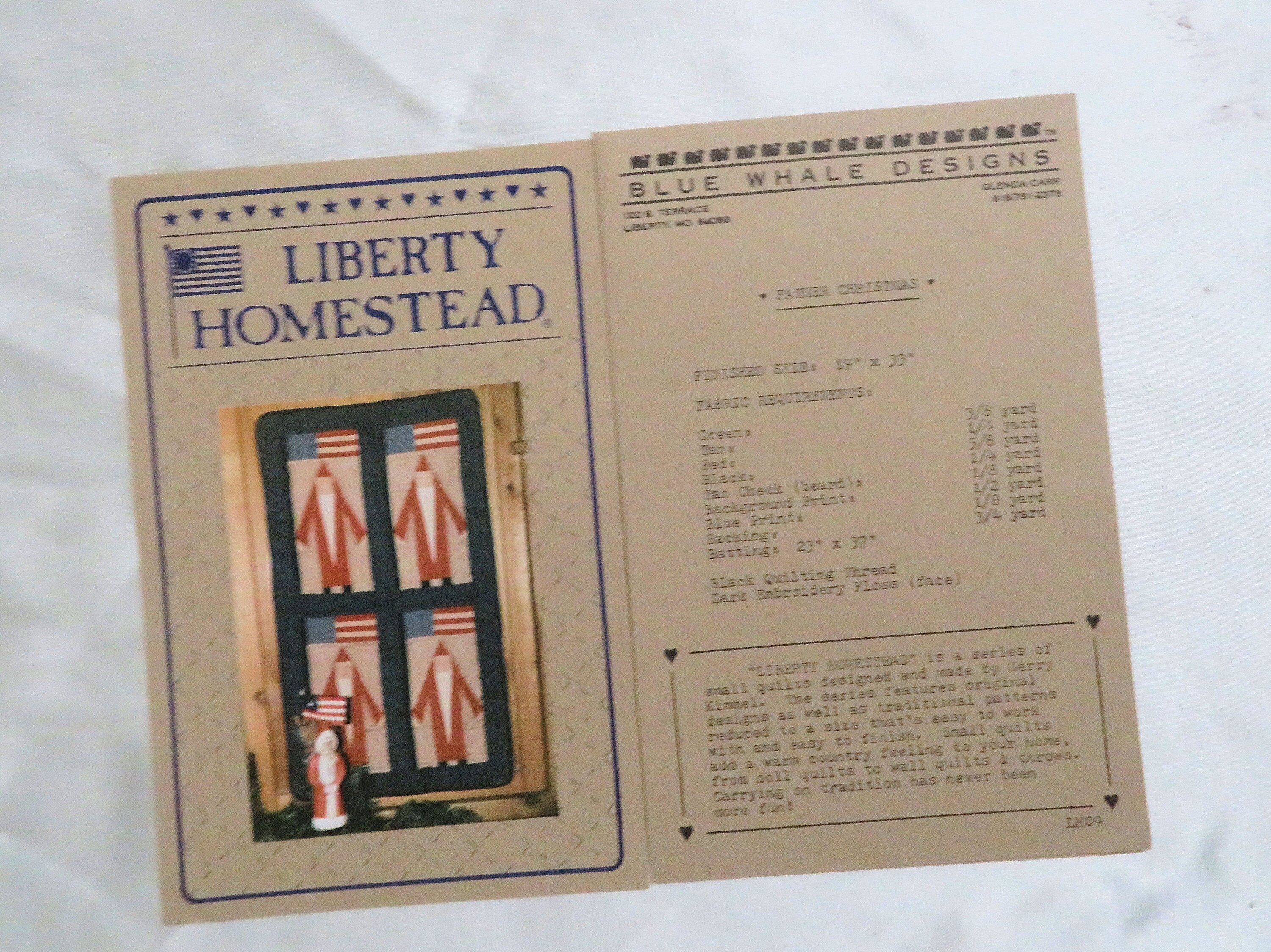 Liberty Homestead Father Christmas 19 X 33 by Blue Whale Designs Number ...