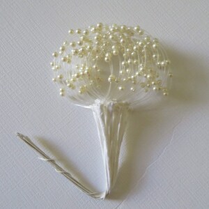 Pearl Hoops With Wire Stems: DIY Wedding Decor, Card Making - Etsy