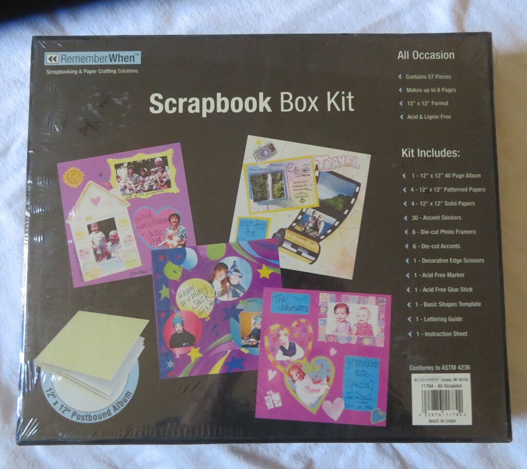 Remember When All Occasion Scrapbook Box Kit Sealed Colorbok ...