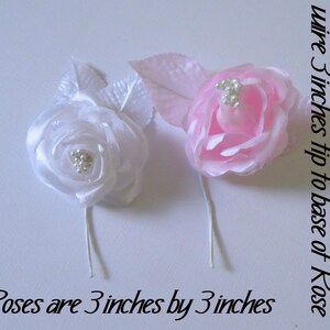 Single Artificial Dark Red Rose With Wire Stems for Card Creating ...