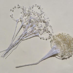 Pearl Hoops With Wire Stems: DIY Wedding Decor, Card Making - Etsy