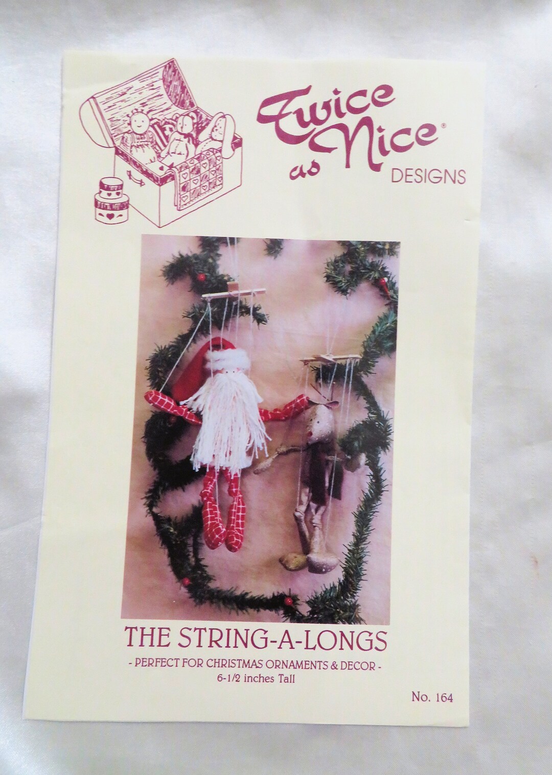 Santa and Reindeer String-a-longs Vintage Pattern No. 164 - Etsy
