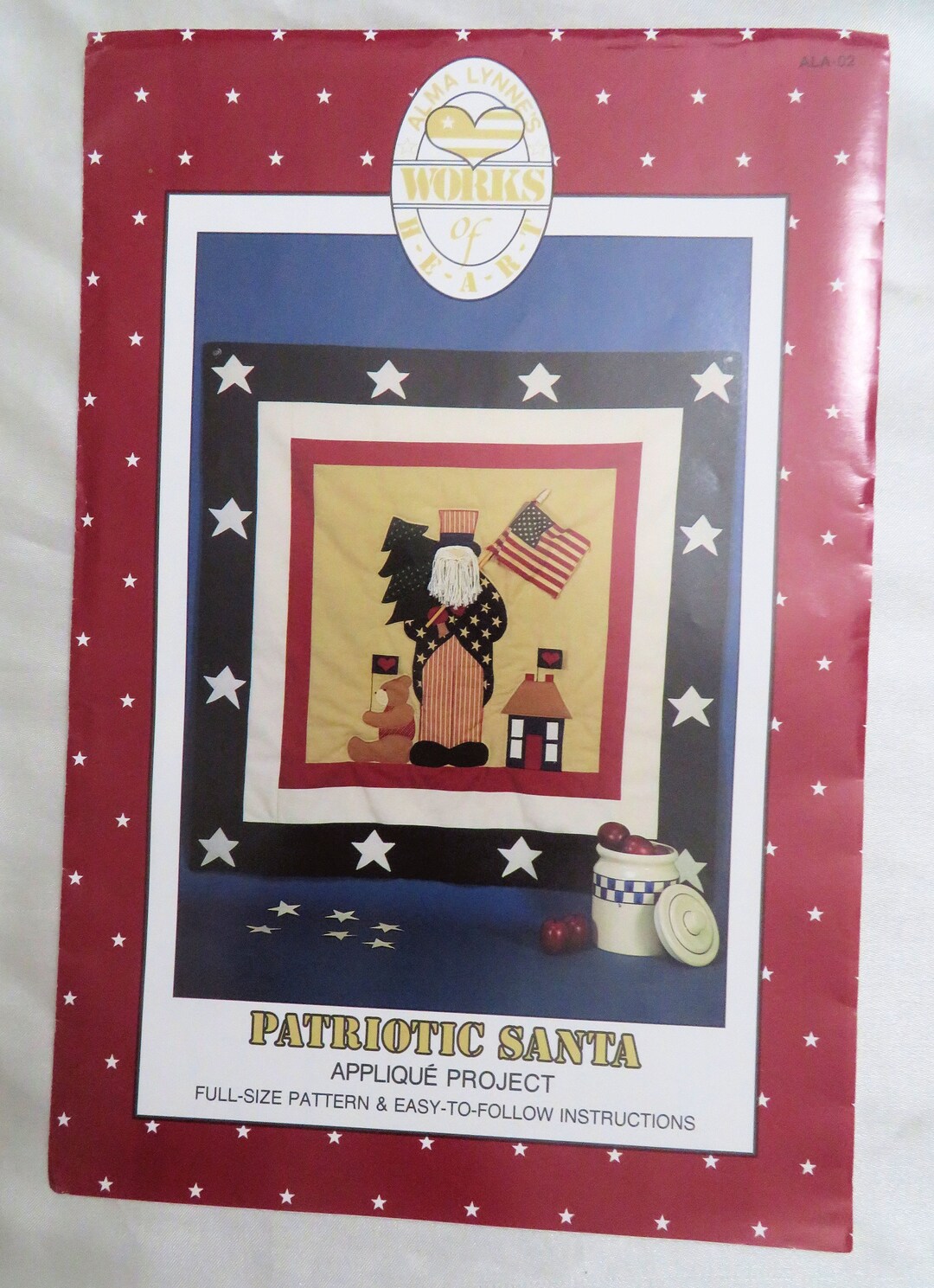 PATRIOTIC SANTA Alma Lynne's Works of Heart Full Size Applique Project ...