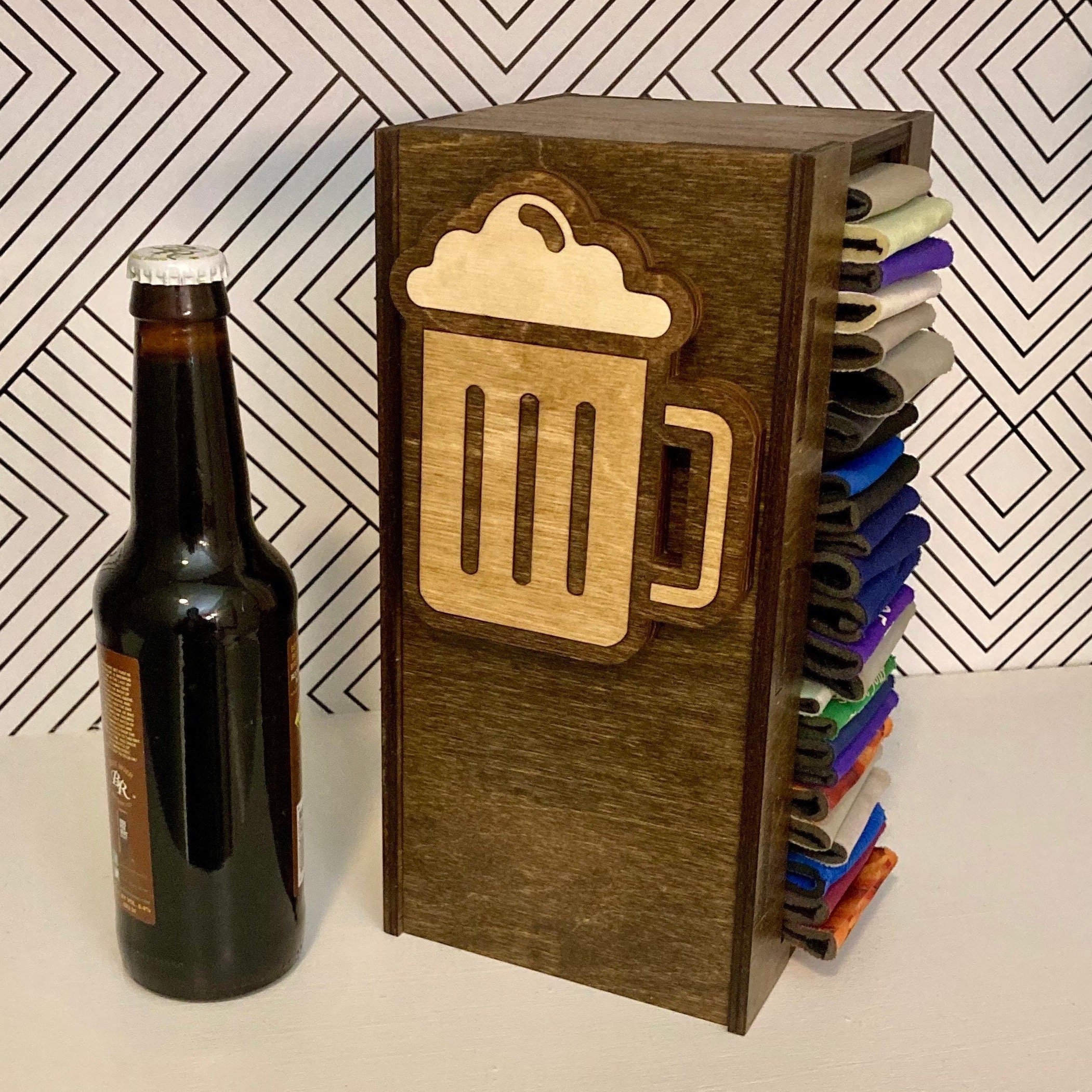 Can Cooler Holder Coozie Dispenser Can Sleeve Organizer Beer Mug Bottle ...
