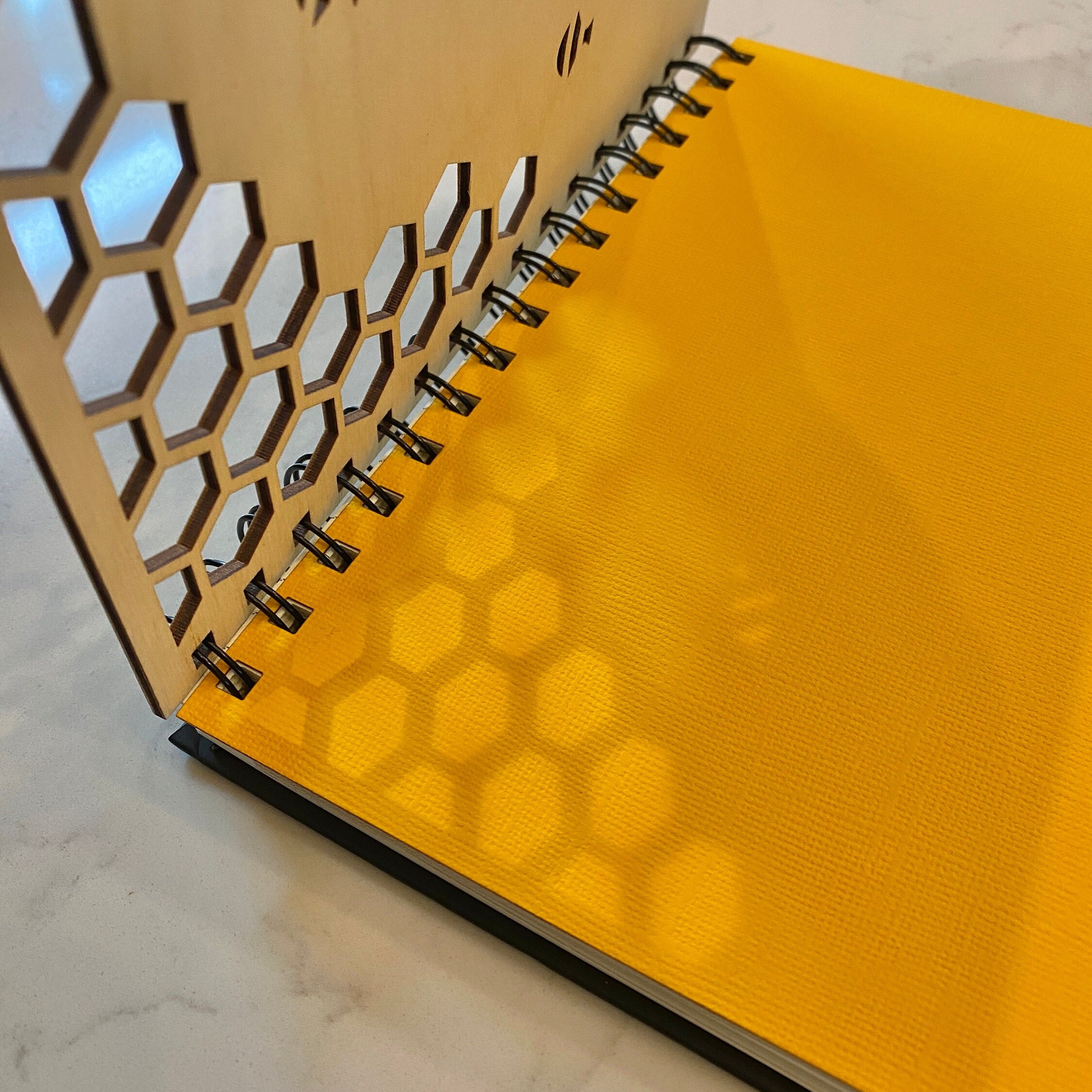 Bee Notebook Wooden Cover Bee Notebook Gift for Bee Journal Wood ...