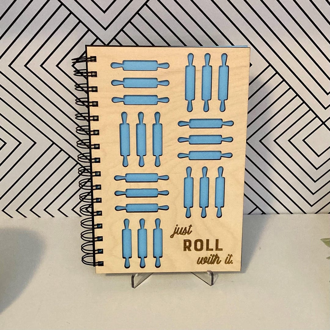 Baking Notebook Wooden Cover Baker Notebook Gift for Baker Wood ...