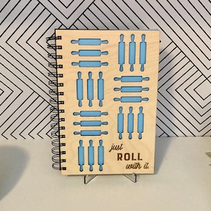 Baking Notebook Wooden Cover Baker Notebook Gift for Baker Wood ...