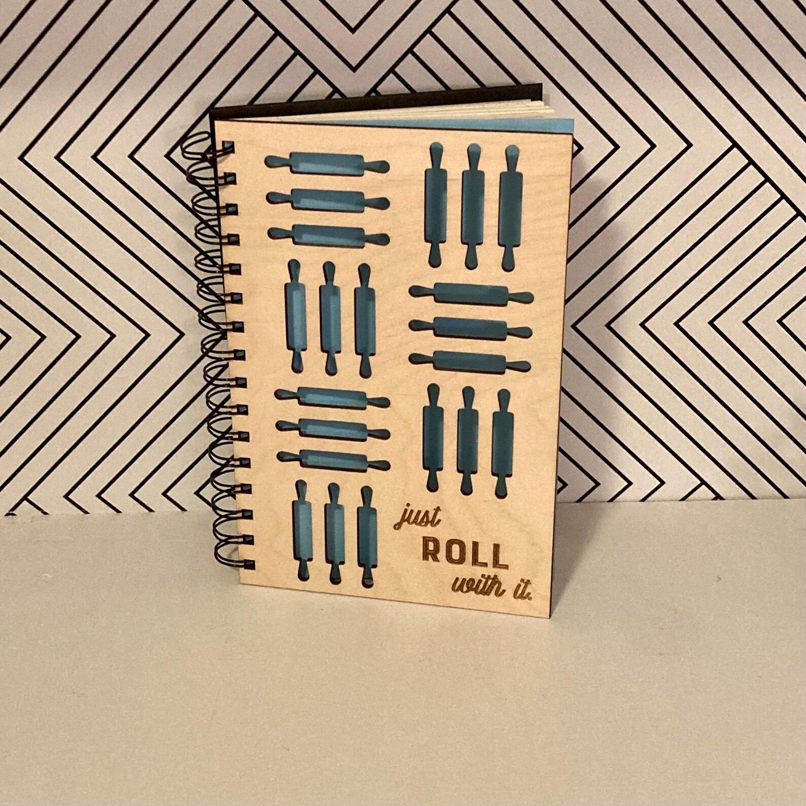 Baking Notebook Wooden Cover Baker Notebook Gift for Baker Wood ...