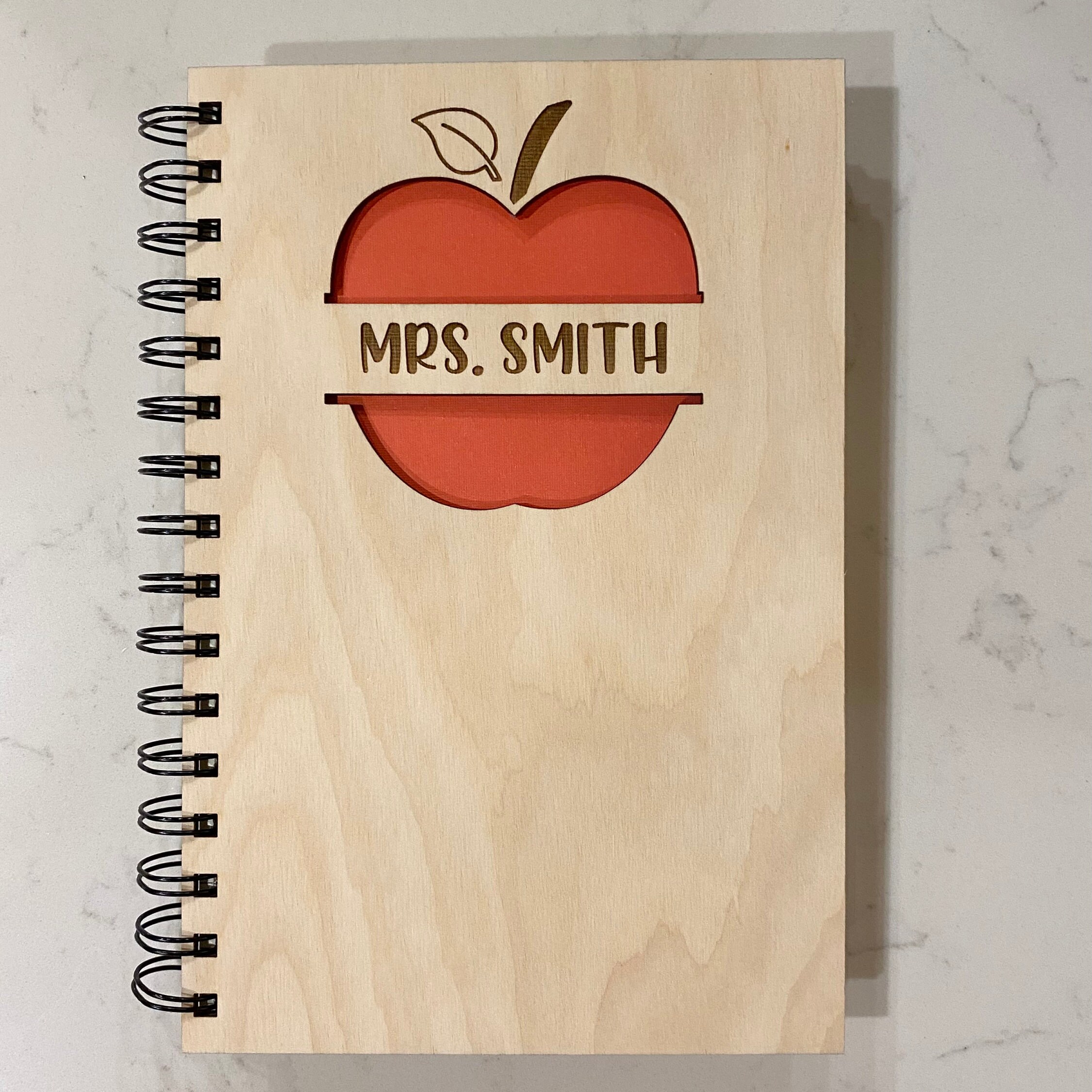 Wooden Teacher Notebook - Etsy