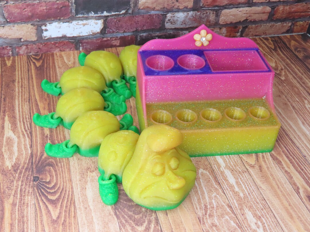 Rainbow Sparkle - Caterpillar and Matching Battery and Cartridge Stand ...