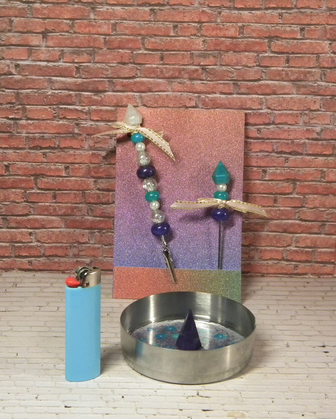 Ashtray With Bowl Cleaning Spike and Matching Poker and Clip Set - Etsy