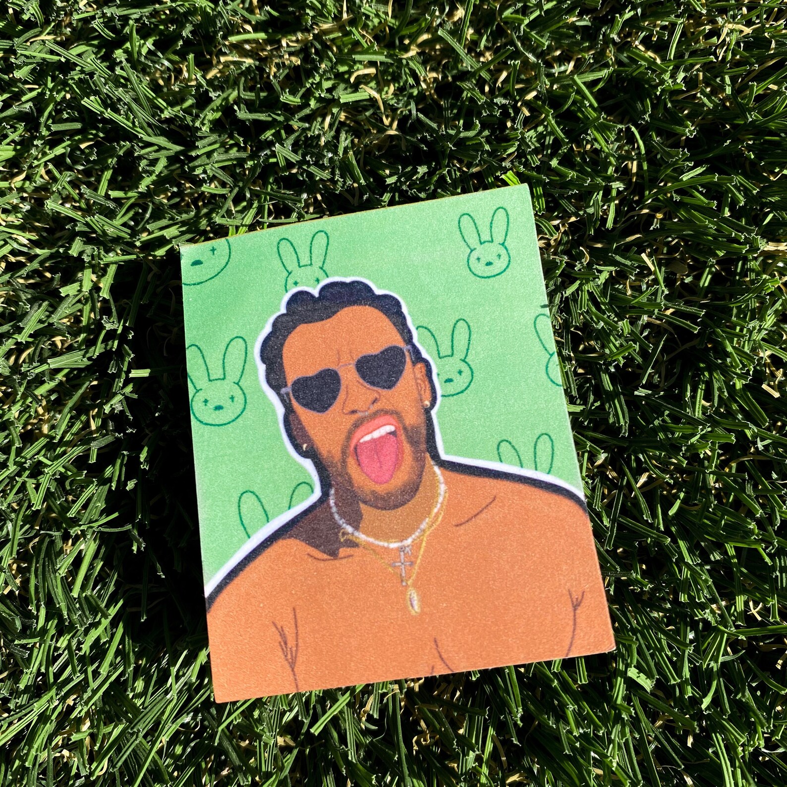 Bad Bunny Cartoon Sticker Bad Bunny Sticker | Etsy