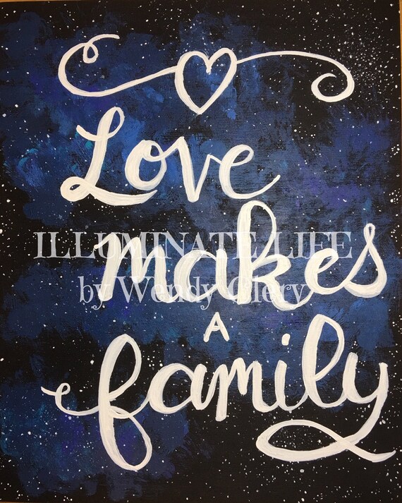 Love Makes a Family Art Print Adoption Art Positive Art | Etsy