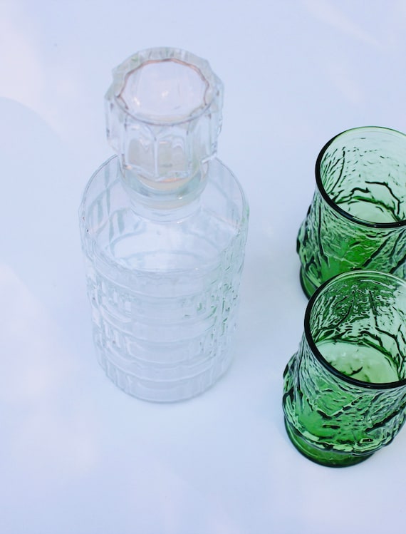Vintage Clear Glass Decanter/ Barware/ Bar Cart Accessory - Etsy