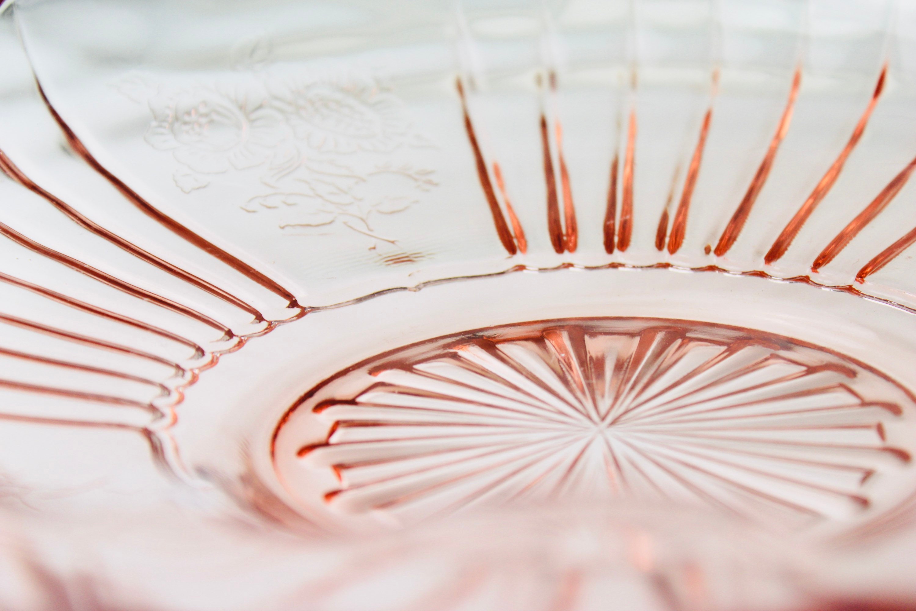 Large Hocking Glass Pink Depression Era Bowl/ Mayfair Pattern/ | Etsy