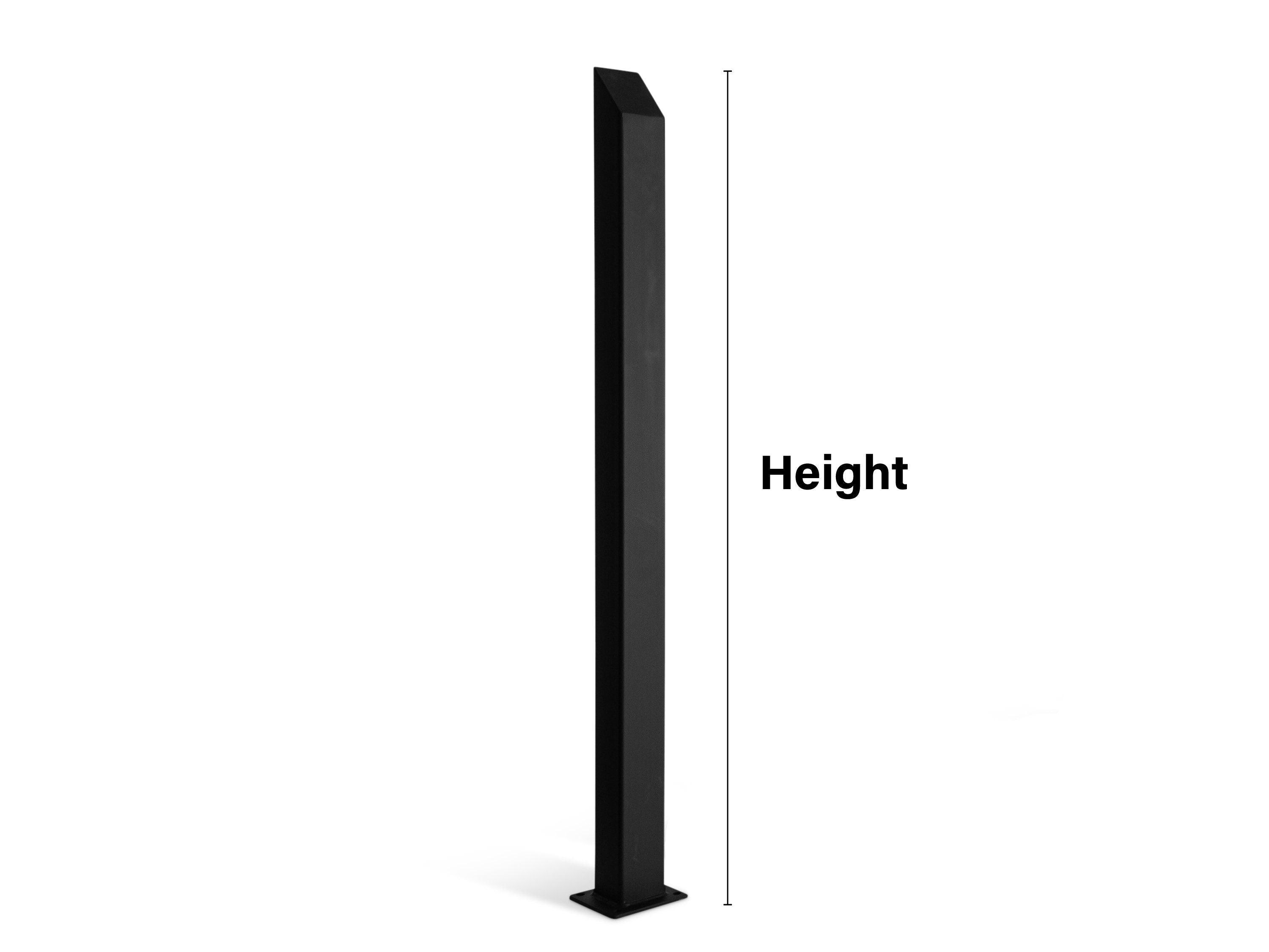 3'' X 3'' Metal Fence Post - Modern Security DIY Metal Posts With Flat ...
