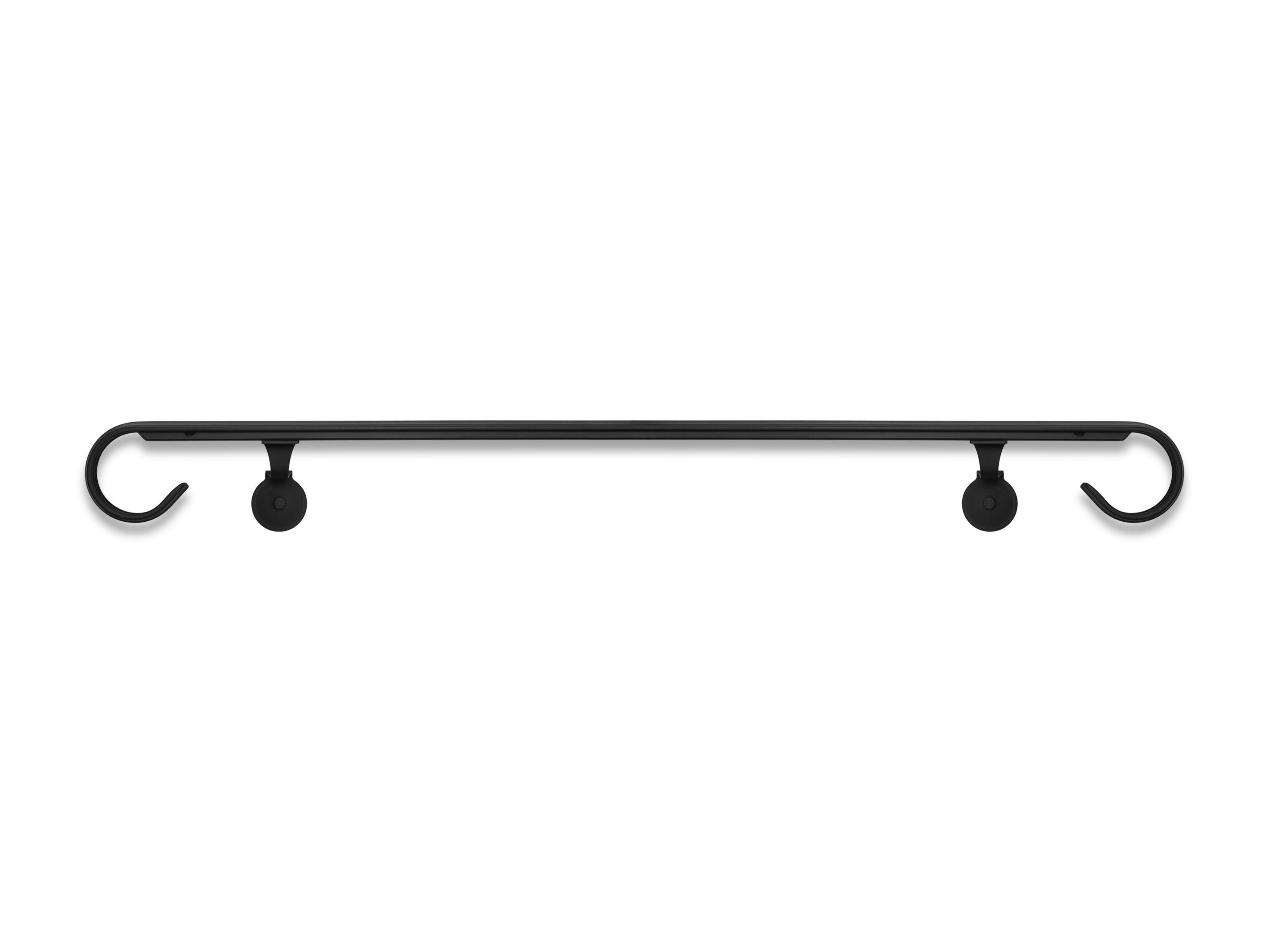 Hand-forged Modern Wrought Iron Railing - 1 3/4'' Molding Cap Handrail ...