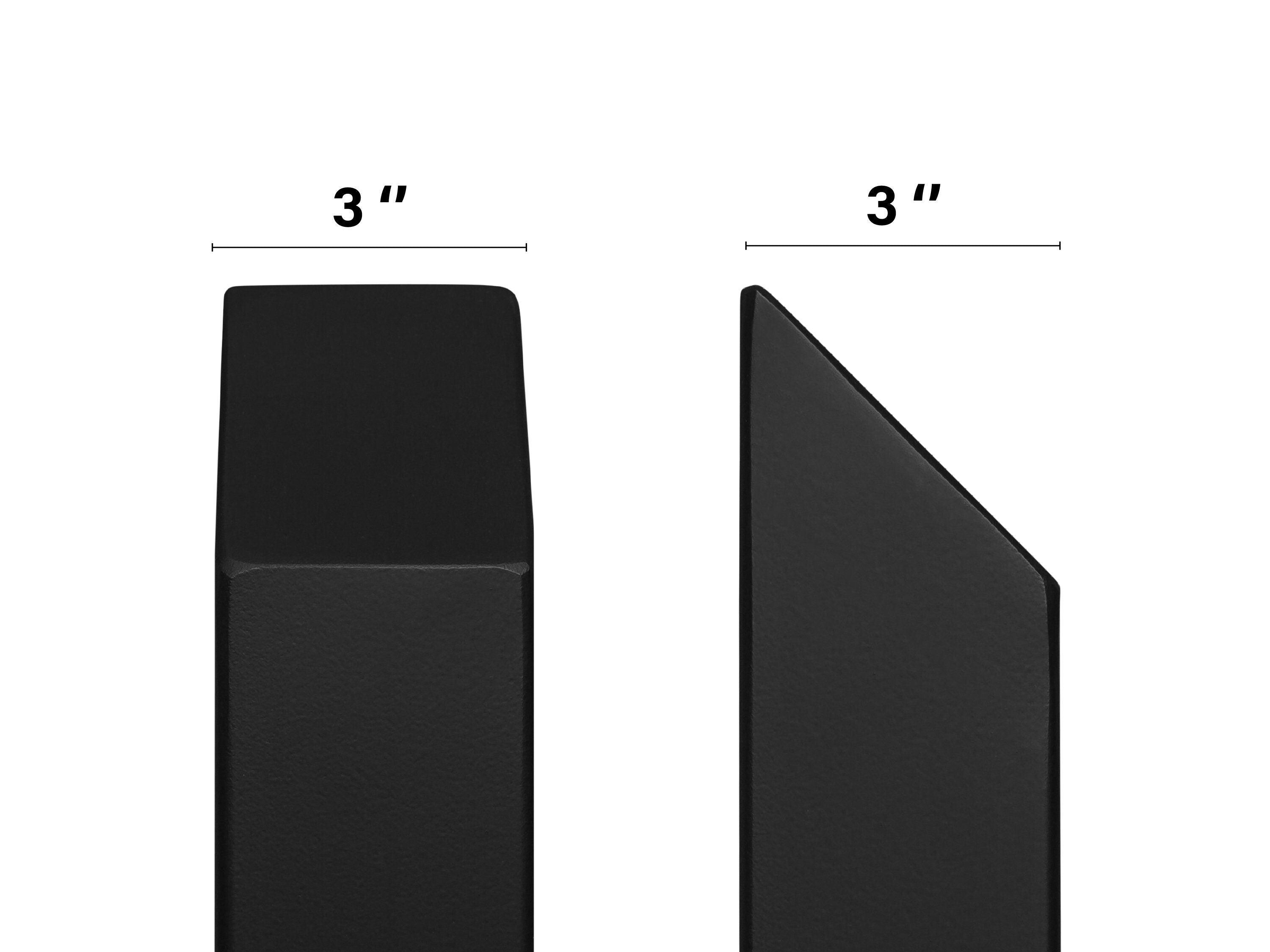 3'' X 3'' Metal Fence Post - Modern Security DIY Metal Posts With Flat ...