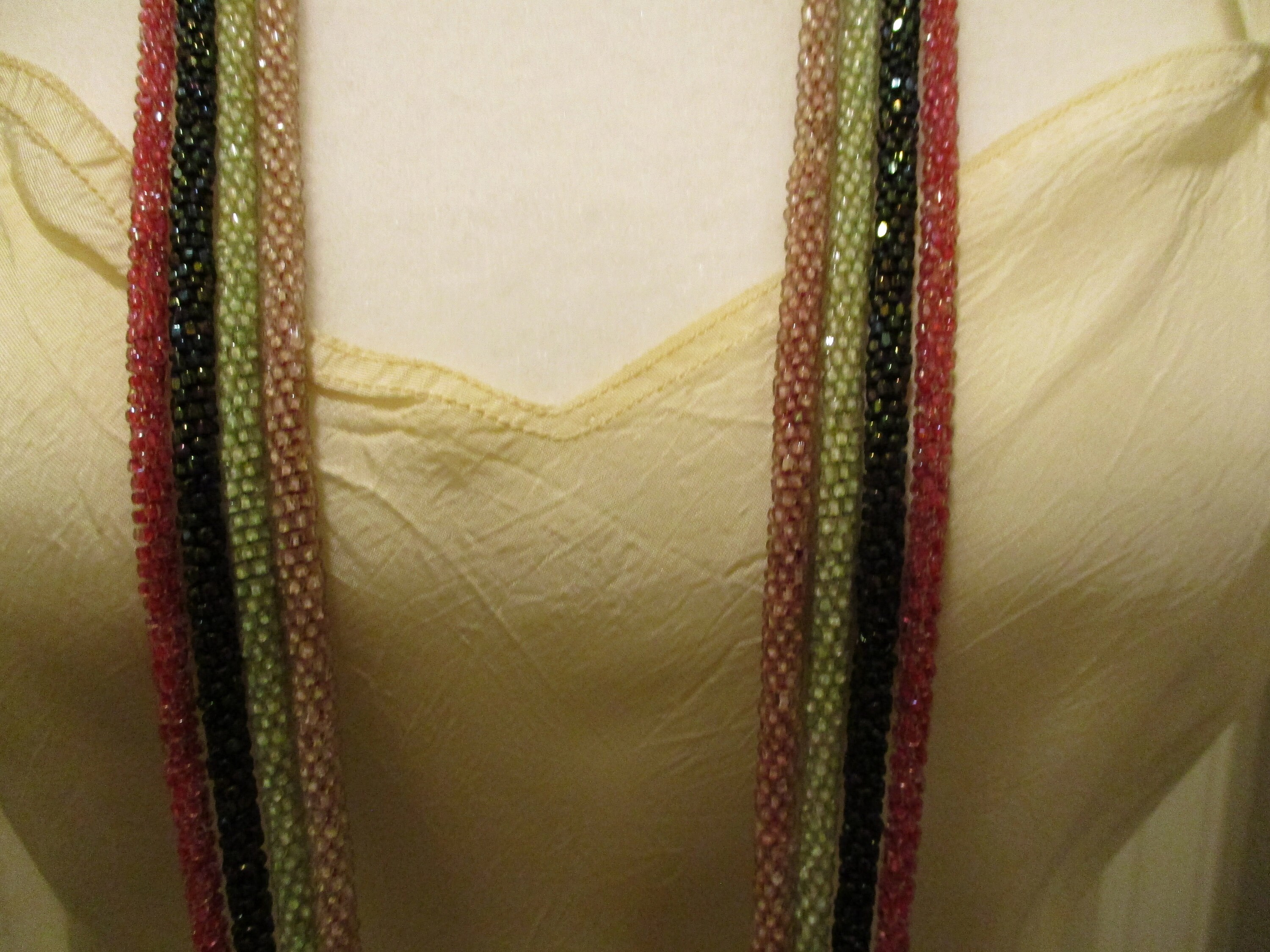 1920s Art Deco Peyote Stitch Flapper Necklaces (set of 4) - Etsy