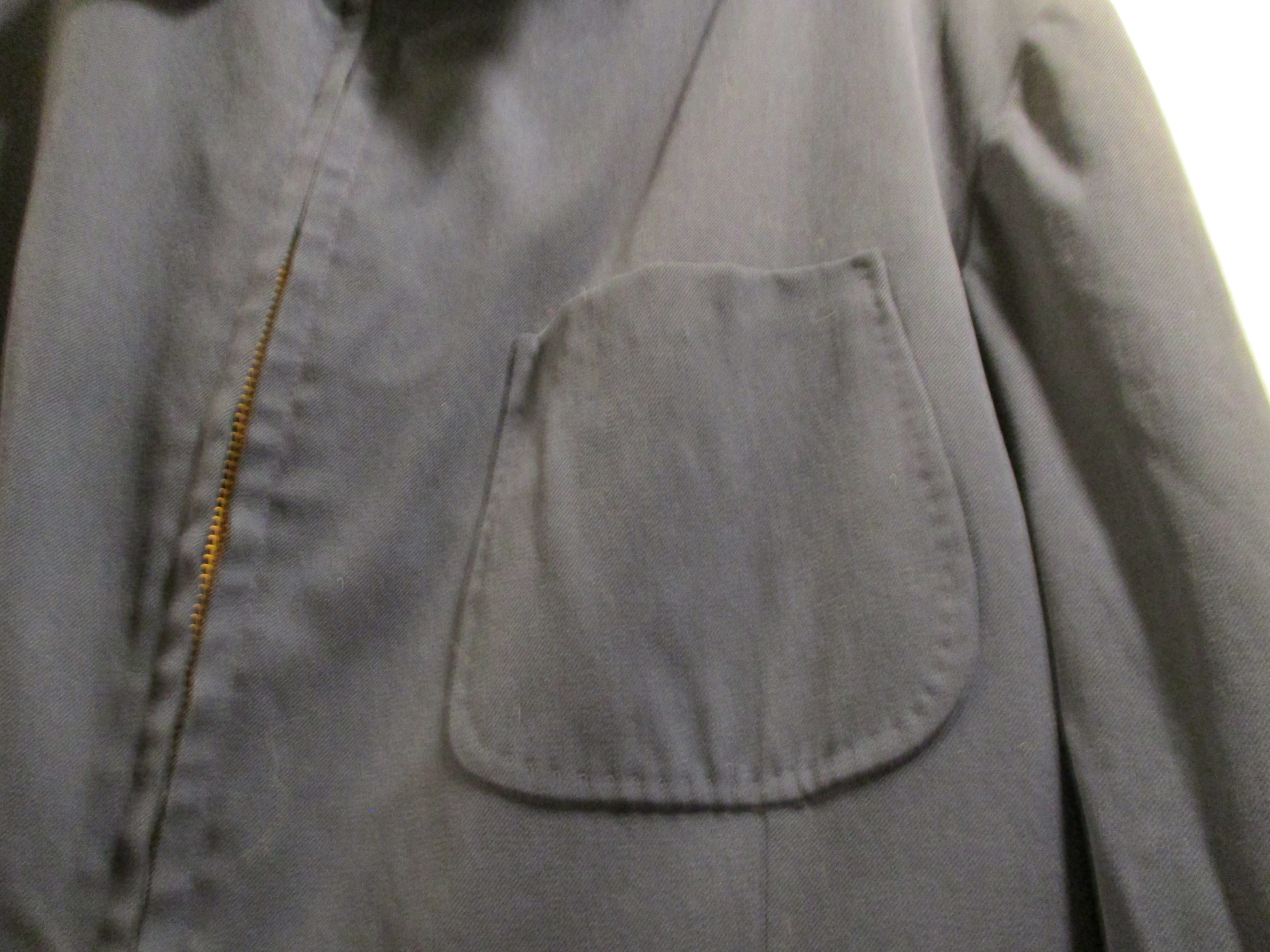 1940s 'hollywood Style' ZERO KING Men's Navy Gabardine Zip Front Jacket ...